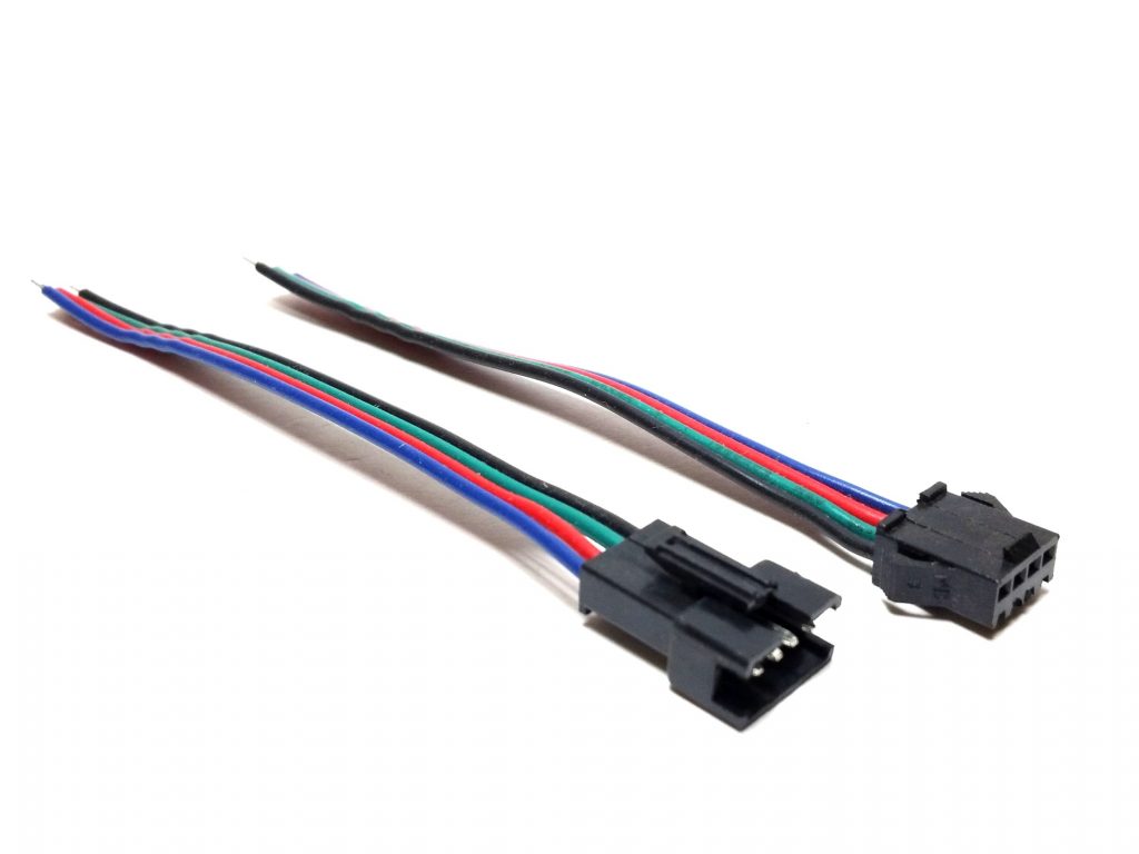 PAR CABLES CONECTOR RAPIDO 4 PINES JST – LedShop.Mx